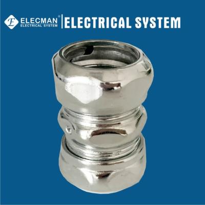 China Steel EMT Conduit Compression Coupling 1/2 to 4 Inch Non Insulated UL Listed for sale