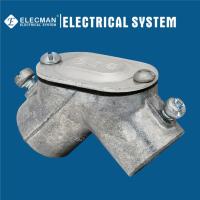 China ELECMAN 90 Degree Zinc EMT Conduit Pull Elbow Set Screw Fitting 1/2 to 1-1/4 Inch UL Listed for sale