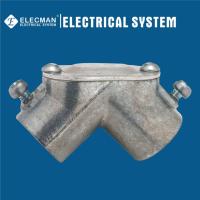 China ELECMAN 90 Degree Zinc EMT Conduit Pull Elbow Set Screw Fitting 1/2 to 1-1/4 Inch UL Listed for sale