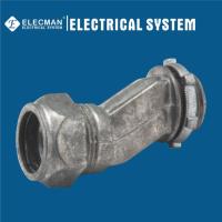 China Zinc Die Cast EMT Offset Compression Connector UL Listed 1/2 3/4 EMT to Box for sale