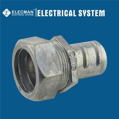 China Zinc Combination EMT To Flex Coupling Compression Screw In Type for sale