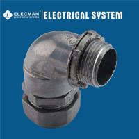 China Zinc 1 Inch 90 Degree EMT Compression Connector for Conduit to Box for sale