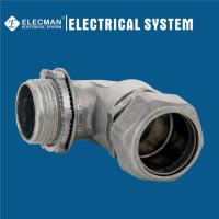 China ELECMAN 90 Degree Angle 1/2 Inch Zinc Die Cast EMT to Box Connector Compression Type for sale