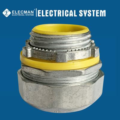 China Zinc Straight Liquid Tight Connector 1 Inch for sale