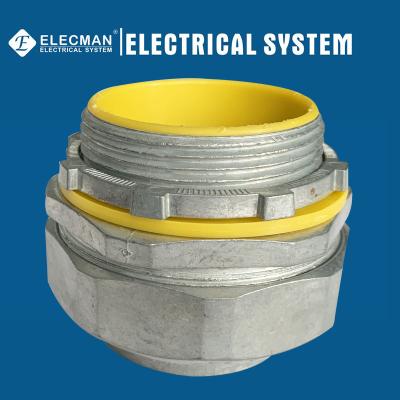 China ELECMAN Zinc Die Cast Straight Liquid Tight Connector 2-1/2 Inch UL Listed for sale