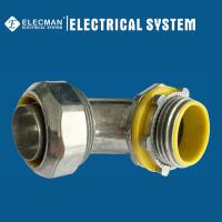 China Zinc 90 Degree Liquid Tight Connector 1 Inch UL Listed for Flexible Conduit for sale
