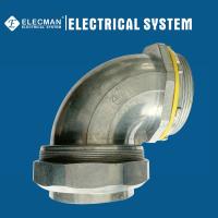 China Zinc 90 Degree Liquid Tight Connector 4 Inch UL Listed Insulated Conduit Fitting for sale