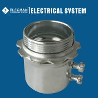 China Steel EMT Connector Set Screw Type 1-1/2 In UL Listed Zinc Plated for sale