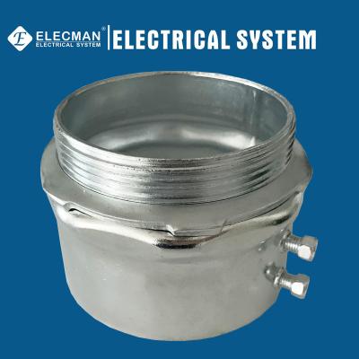 China ELECMAN Steel EMT Connector Set Screw Type 3-1/2 In UL Listed 600V for sale