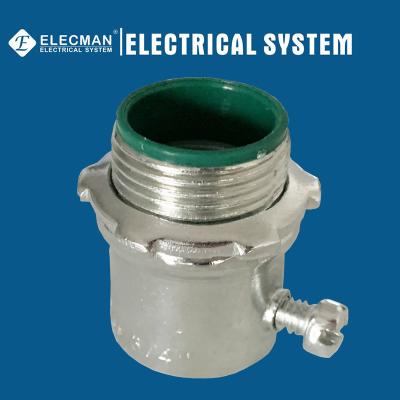 China Steel EMT Connector Set Screw Insulated Type 3/4 Inch UL Listed Conduit Fitting for sale