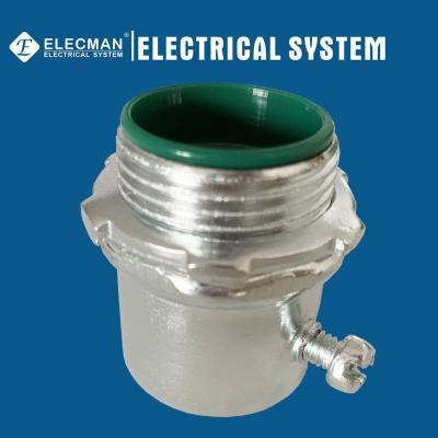China Steel EMT Connector Set Screw Insulated Type 1