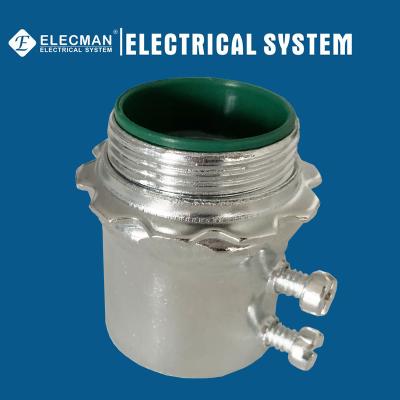 China Steel EMT Connector Set Screw Insulated Type 1-1/4 in UL Listed for sale
