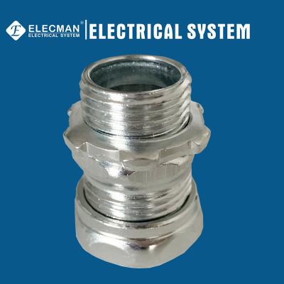 China Steel EMT Connector Compression Type 1/2 In. for sale