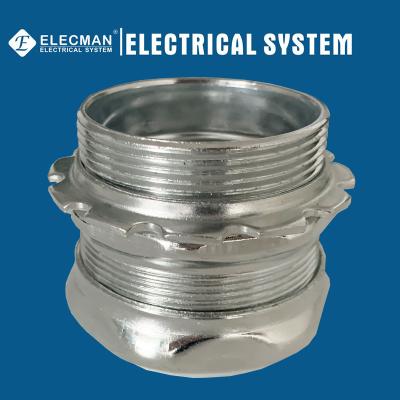 China Steel EMT Connector Compression Type 2 In. for sale