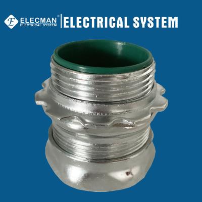 China Steel EMT Connector Compression Insulated Type 1-1/4