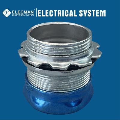 China Raintight Steel EMT Connector Compression Type 1-1/2