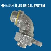 China Malleable Iron Liquid Tight Conduit Connector 90 Degree with Grounding Lug 3/8 to 4 Inch NPT for sale