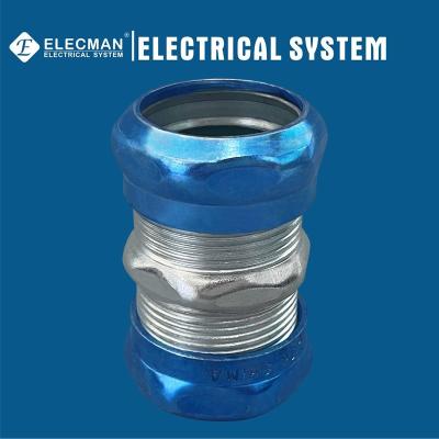 China Raintight Steel EMT Coupling Compression Type 1 Inch for sale