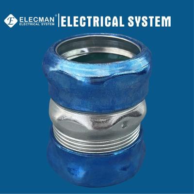 China Raintight Steel EMT Coupling Compression Type 1-1/4 Inch for sale