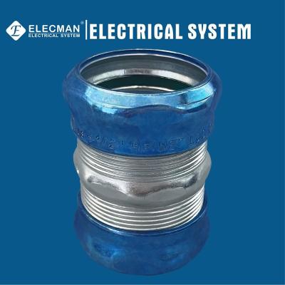 China Raintight Steel EMT Coupling Compression Type 1-1/2 Inch for sale