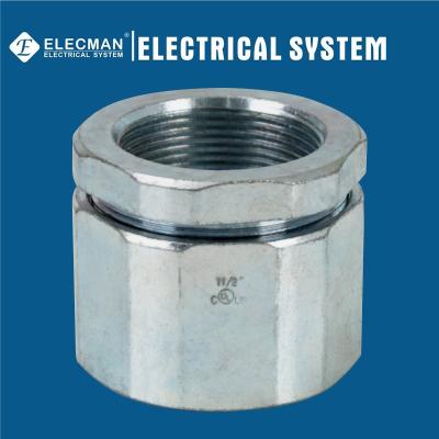 China Steel 1-1/2 In. Threaded IMC Rigid Conduit Coupling Three Piece Type for sale