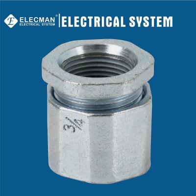 China Electro Galvanized Malleable Iron 3/4 Inch Threaded 3 Piece Coupling for sale