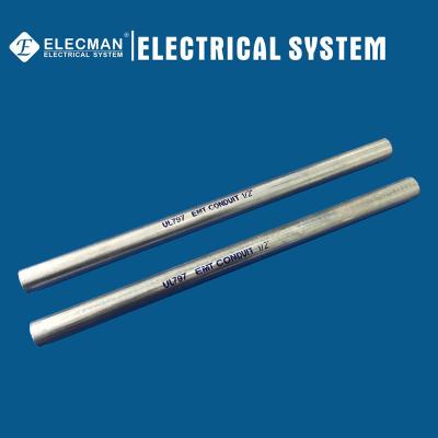 China 1/2 In. UL797 Hot Dipped Galvanized Electrical Metallic Tubing EMT Conduit 10ft for sale