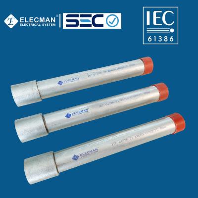China IEC 61386-21 HDG Rigid Metal Conduit RMC 40mm for Cable Protection for sale