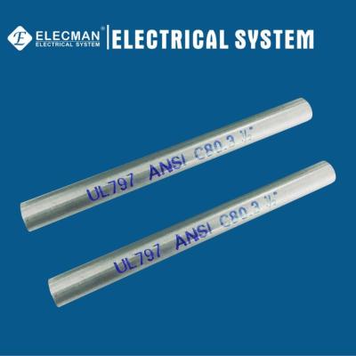 China ANSI C80.3 UL797 1/2 Inch Electrical Metallic Tubing EMT Conduit 10ft Hot Dip Galvanized for sale