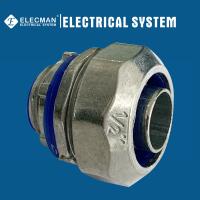 China 1/2 Inch Zinc Straight Liquid Tight Connector with Blue Insulator UL Listed for sale