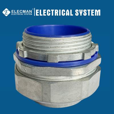 China ELECMAN 2-1/2 In. Insulated Straight Liquid Tight Connector UL Listed for Conduit for sale