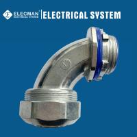 China Zinc Die Cast 1 Inch 90 Degree Liquid Tight Flexible Conduit Connector Watertight for sale