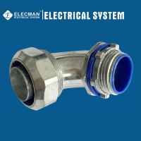China Zinc Die Cast 1 Inch 90 Degree Liquid Tight Flexible Conduit Connector Watertight for sale