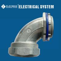 China 2 Inch Zinc Insulated 90 Degree Liquid Tight Flexible Conduit Connector UL Listed for sale