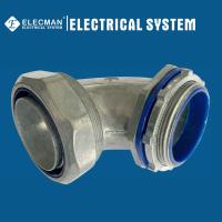 China 2 Inch Zinc Insulated 90 Degree Liquid Tight Flexible Conduit Connector UL Listed for sale