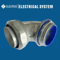 China Zinc Die Cast 3 Inch 90 Degree Liquid Tight Connector Waterproof Conduit Fitting for sale