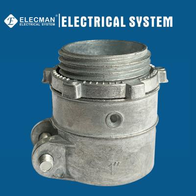 China Zinc Straight Squeeze Connector 1 Inch Flex to Box UL Listed for sale