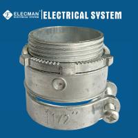 China ELECMAN 1-1/2 Inch Zinc Die Cast Straight Squeeze Connector UL Listed for Flexible Conduit for sale