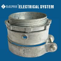China Zinc 2 Inch Straight Squeeze Connector for Flexible Metal Conduit UL Listed for sale