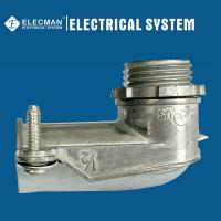 China 1/2 Inch Zinc Die Cast 90 Degree Squeeze Connector for Flex AC MC Cable UL Listed for sale