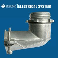China Zinc 90 Degree Squeeze Connector 1 Inch Flex to Box Conduit Fitting UL Listed for sale