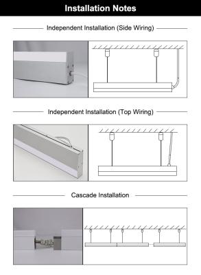 China IP20 LED Linear Light Fixture 2000lm 50,000 Hours AC100-240V Aluminum Dimmable Industrial Lighting for sale