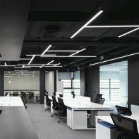 China 3-Sided LED Linear Light Fixture with DMX & Zigbee Control, 50W 6000lm Output, Custom Lengths to 3 Meters for sale