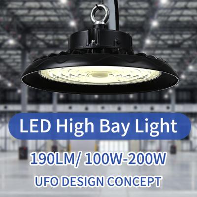 China 19000lm UFO LED High Bay Light 100W-200W IP65 Aluminum Industrial Commercial Lighting AC100-277V for sale