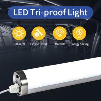 China IP65 LED Tri Proof Light 120-150lm/W Efficiency in 1200mm & 1400mm Sizes for Industrial Applications for sale