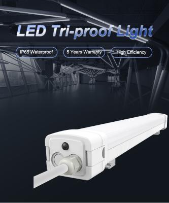 China Aluminum LED Tri-Proof Light Fixture IP65 120° Beam Angle 50,000 Hours Lifespan for Warehouse Lighting for sale