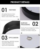 China 275mm IP65 LED Ceiling Light 20W 2000LM 100LM/W Waterproof Round Fixture for sale