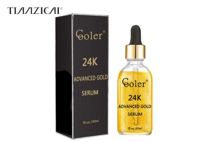 China Hyaluronic Acid Face Serum Oils Day Night 24K Gold Foil Essence Antioxidant Ingredients for sale
