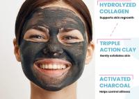 China FDA 170ml Charcoal Clay Facial Mask Women Acne Relief for sale