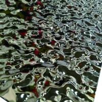 China 300 Series Grade Water Ripples Decorative Stainless Steel Flat Sheet Metal Wall Panel Tolerance ±1% for Home Decoration for sale